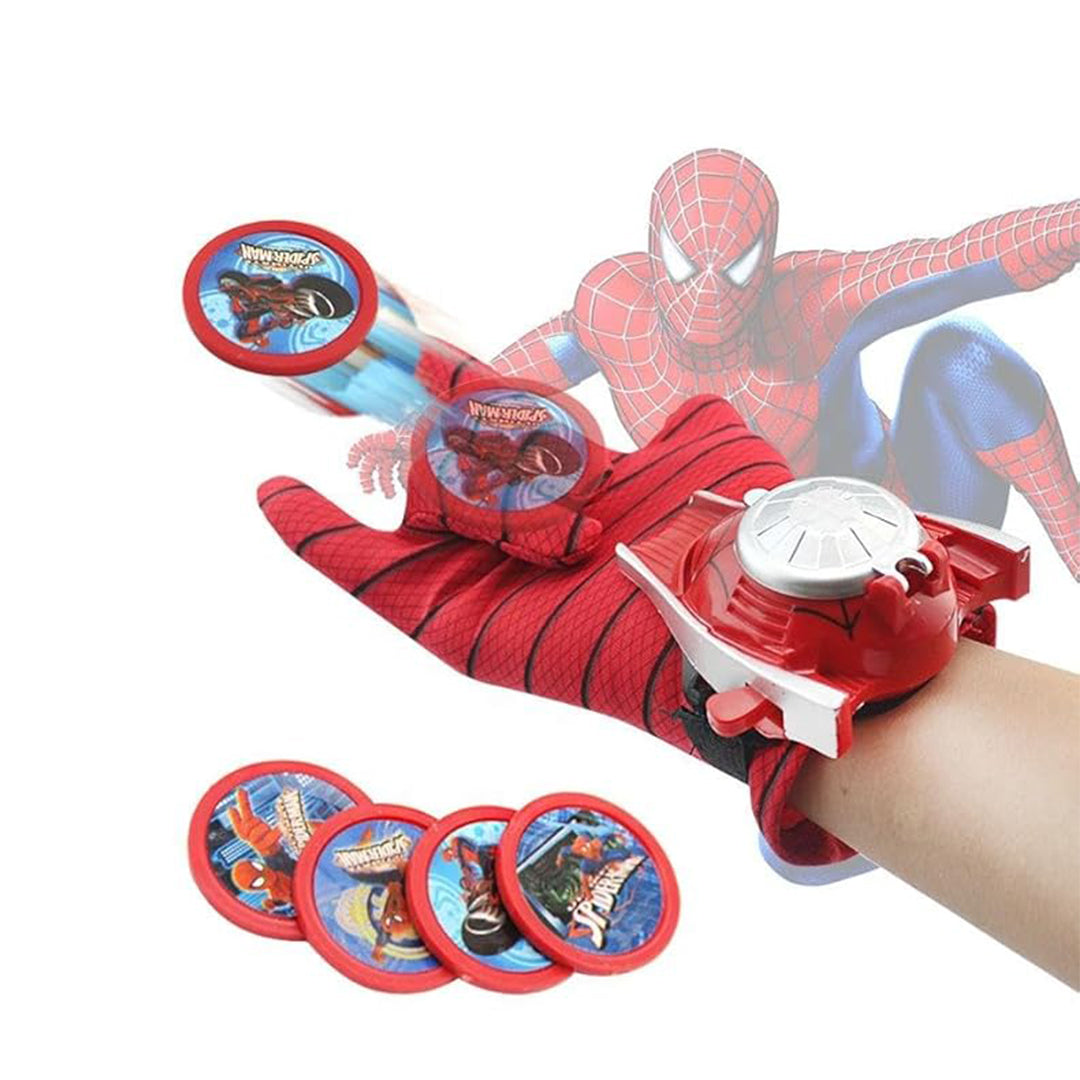 Spiderman Web Disc Shooter with Launcher and Glove | Flying Disc Toy ...