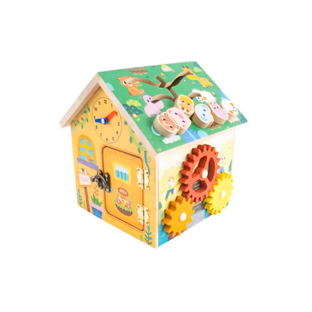 Wooden Activity Center House with Xylophone - Learning Toy for Kids ...